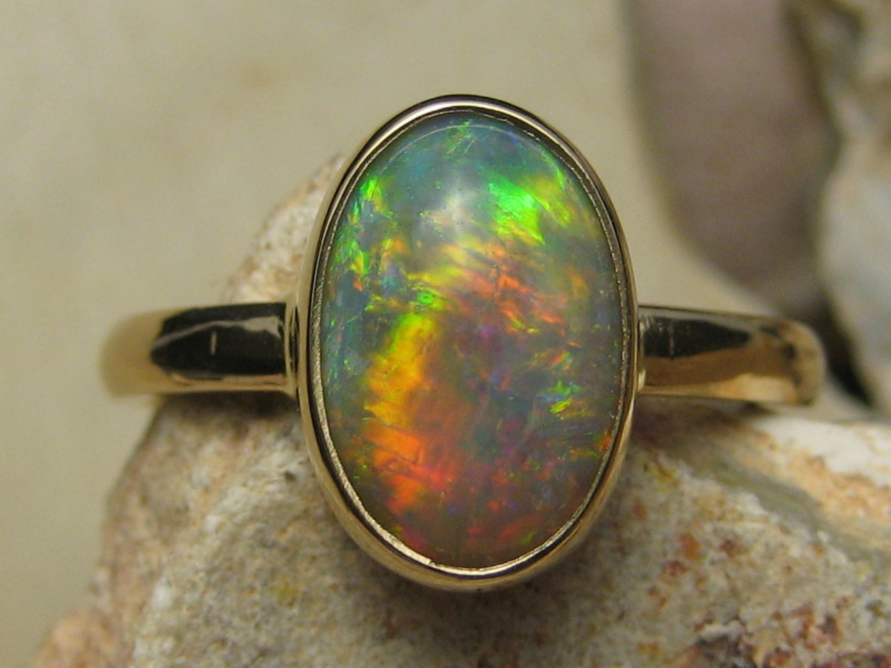 Greer - Dark Crystal Opal Ring