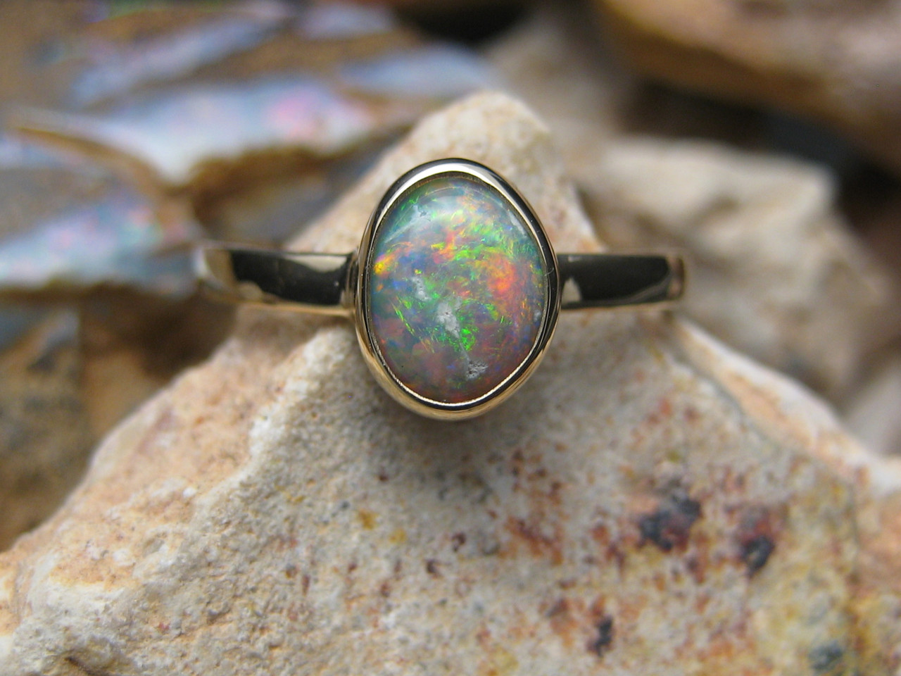 Cheyenne - White Opal Ring
