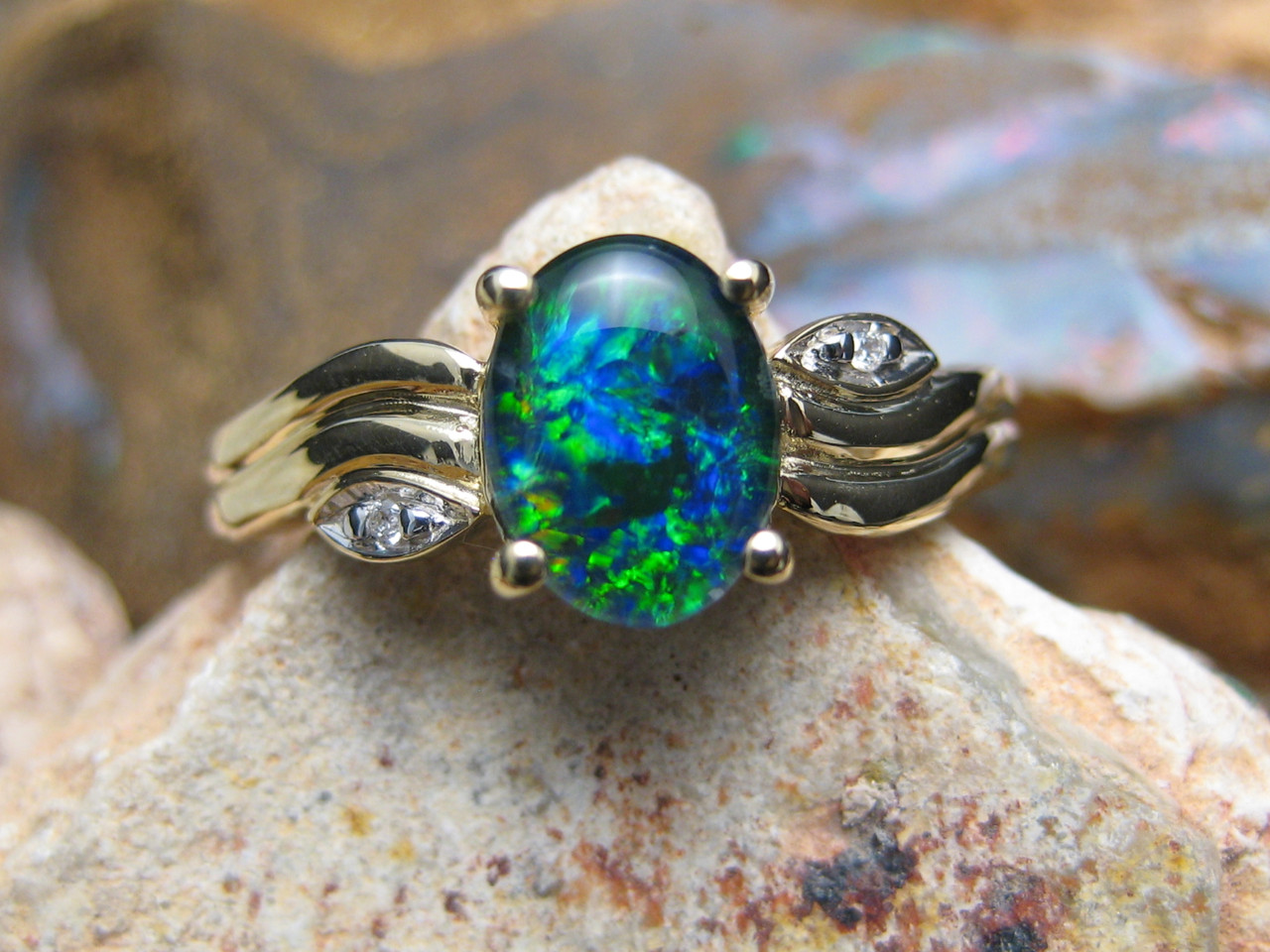 Madison - Opal Triplet Rings