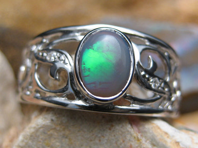 Gerda - Dark Crystal Opal Ring