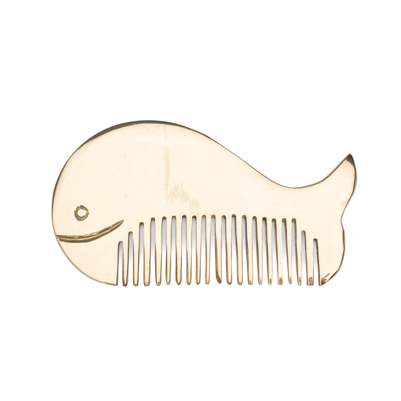 Whale Brass Comb - sirensongcuriosities.com