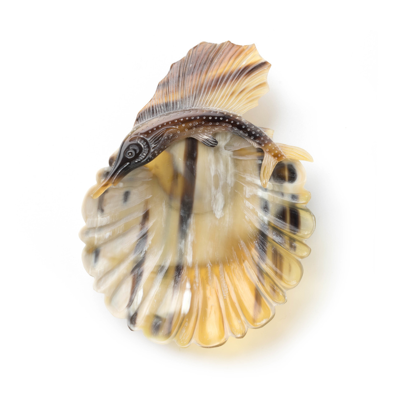 Buy Swordfish Scalloped Dish | Carved Buffalo Horn | Horn Kitchen ...