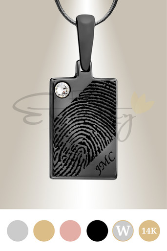 Gemstone Rectangle Fingerprint Pendant Jewelry Wholesale Priced For ...