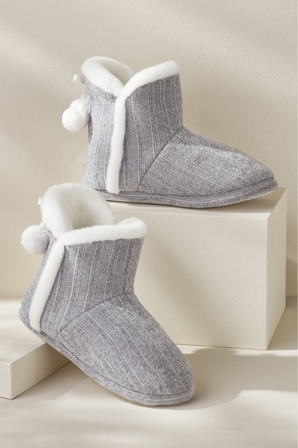 Cambree Chenille Bootie Slippers