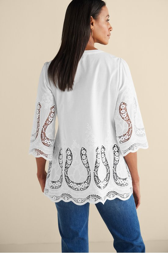 Trella Eyelet Top