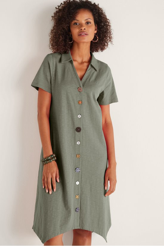 Danielle Button Dress