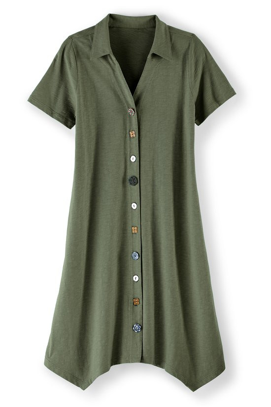Danielle Button Dress