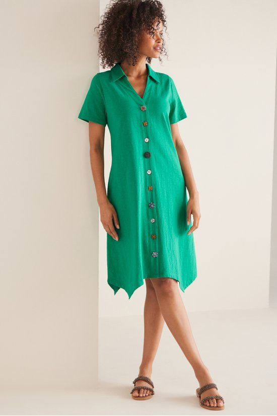 Danielle Button Dress