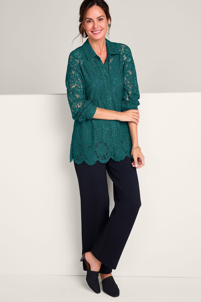 Lisa Lace Button Front