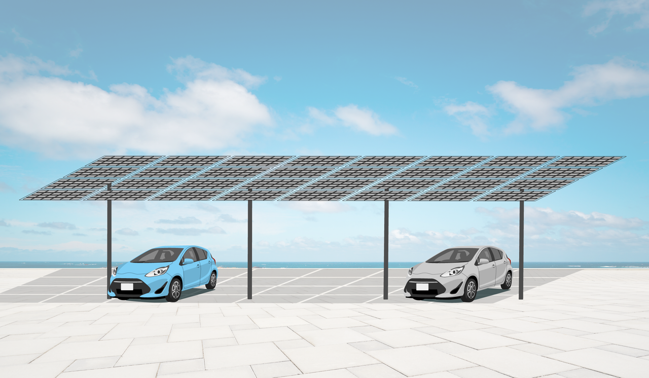 Solar Carport Mount for 24 Panels from Performed Line Products MPM3X8-G2