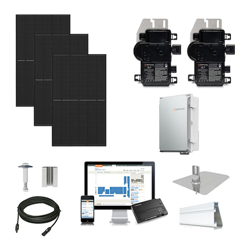 7.3kW solar kit REC Alpha Pure-RX 460 watt black module REC460AA-PURE ...