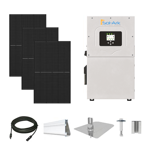 5.5 kW solar kit REC Alpha Pure-RX 460 watt black module REC460AA-PURE ...