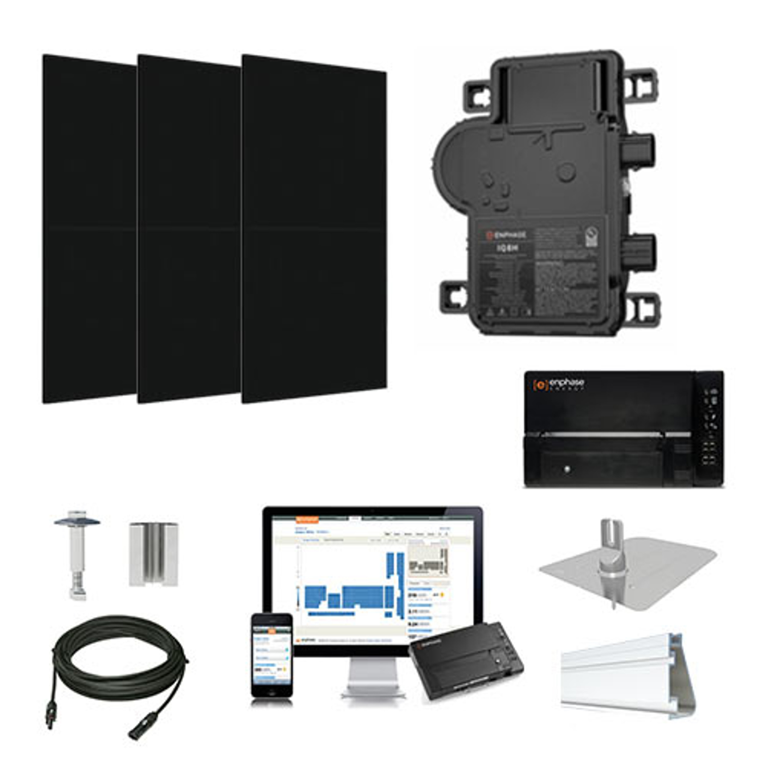 8kw Solar Kit Silfab 400 All Black Xl Enphase Hybrid Micro Inverter Sil 400 Hc Solar Panels