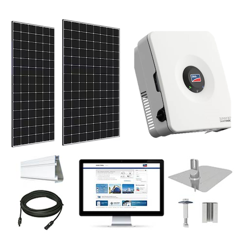 9.3kW solar kit Maxeon 425 black SPR-MAX6-425- BLK, SMA hybrid inverter