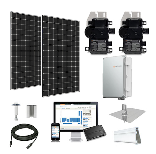 7.6kW solar kit Sunpower Maxeon 425 black SPR-MAX6-425- BLK, Enphase ...