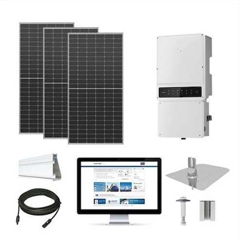 80.2kW solar kit Axitec 590 XXL bi-facial PS590M8GF-24/TNH, GoodWe ...