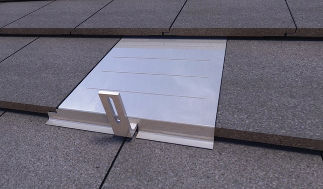 UniRac QuickMount Tile Replacement Flashing, S-Tile, Black Finish