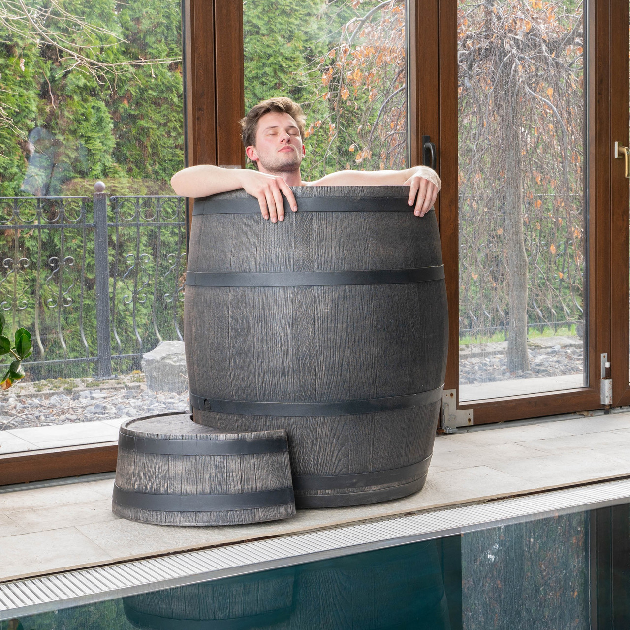 HydroBarrel 350 Ice Bath Barrel – Outdoor Cold Plunge Tub