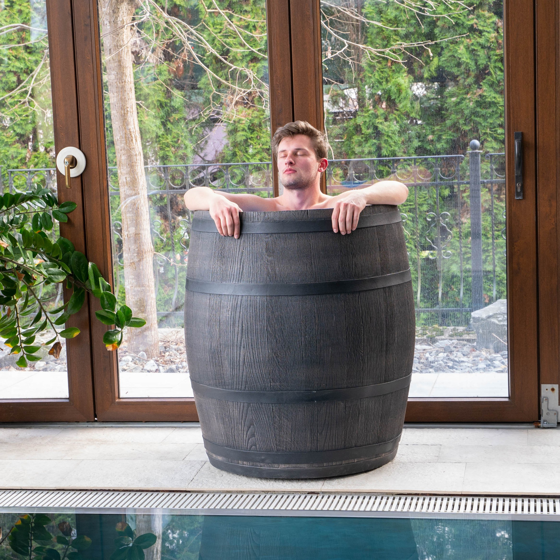 HydroBarrel 350 Ice Bath Barrel – Outdoor Cold Plunge Tub