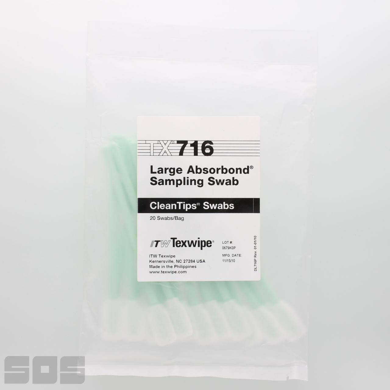 TX716 Large Absorbond HPLC Sampling Polyester Cleanroom Swab