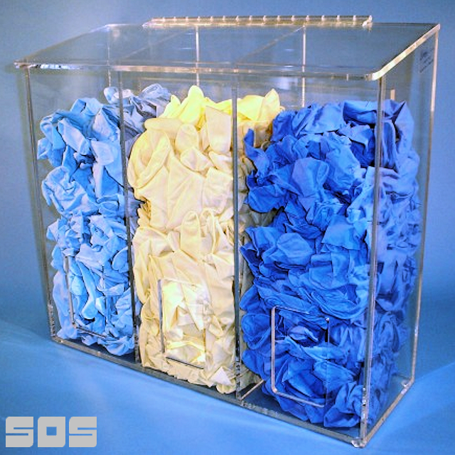 18"W x 16"H x 6"D - Cleanroom 3-Compartment Dispenser - SOSCleanroom.com