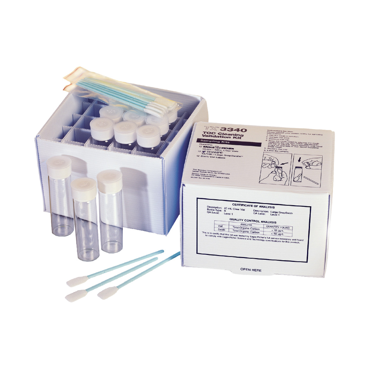 Texwipe TX3340 TOC Kit for Cleaning Validation