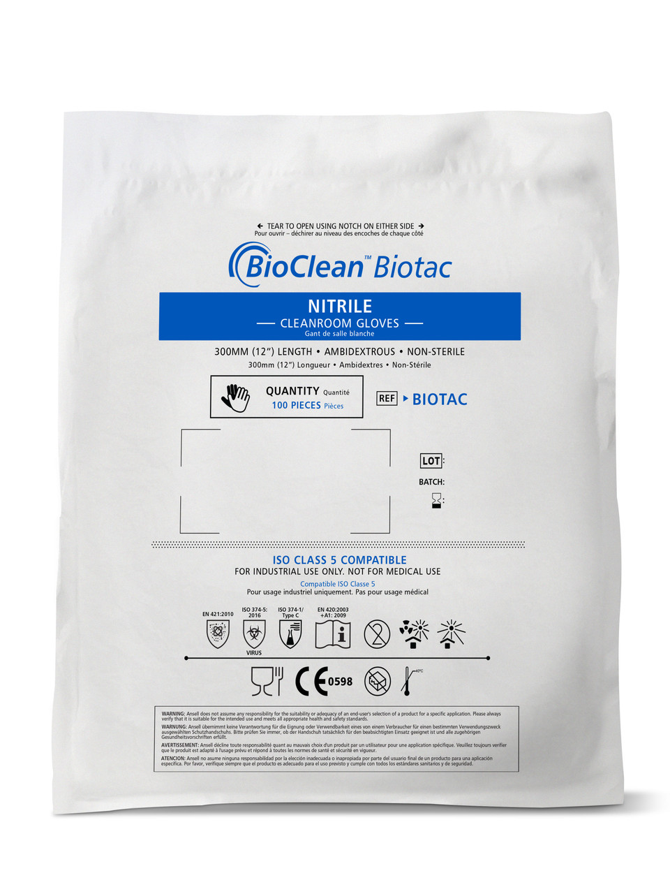 BioClean Biotac Nitrile Gloves are latex-free, powder-free and ...