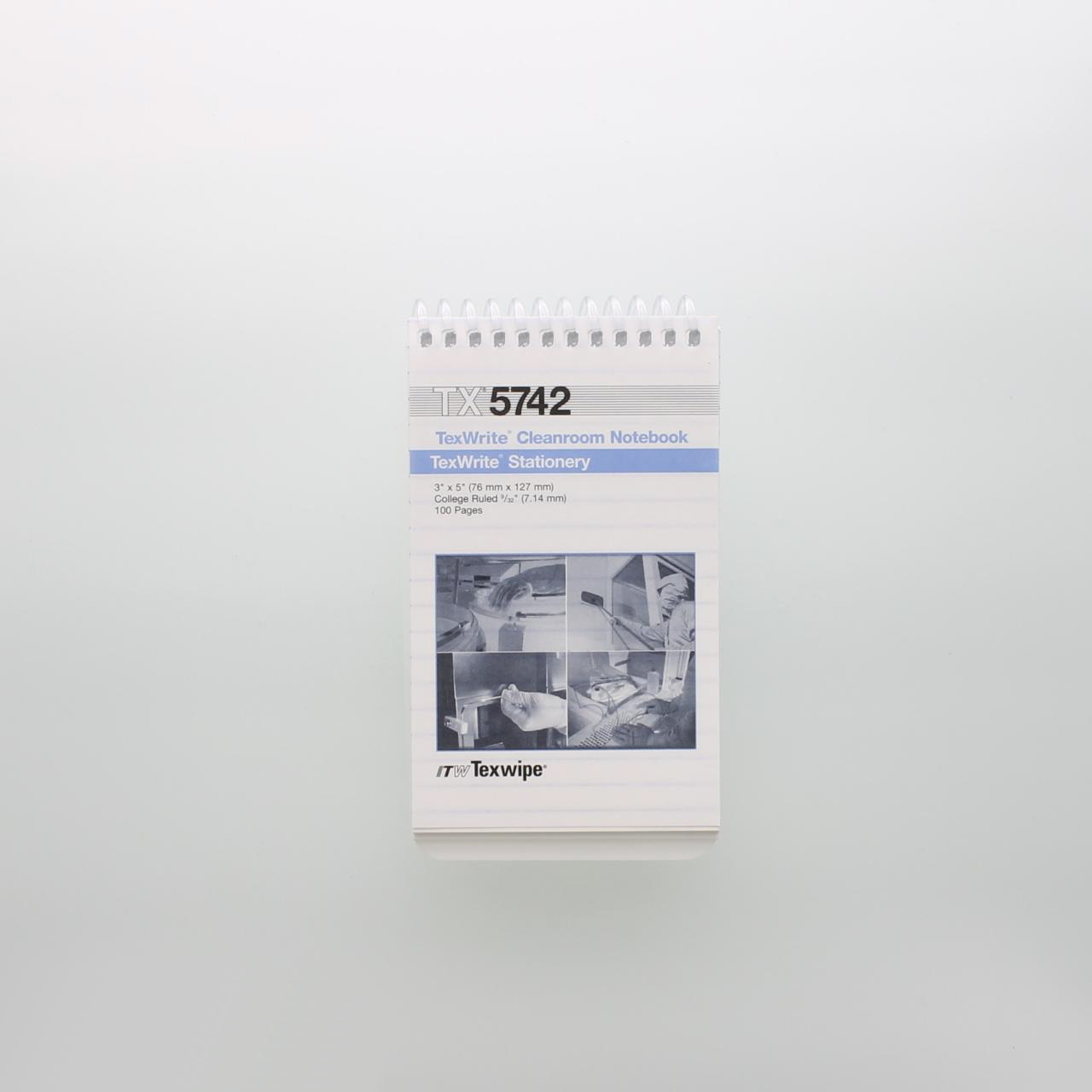 TX5742 White Cleanroom Spiral Notebook