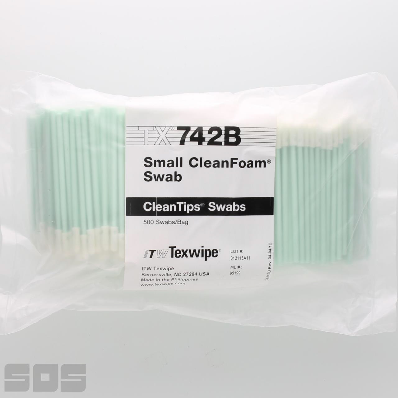 TX742B Small Clean Foam Swab