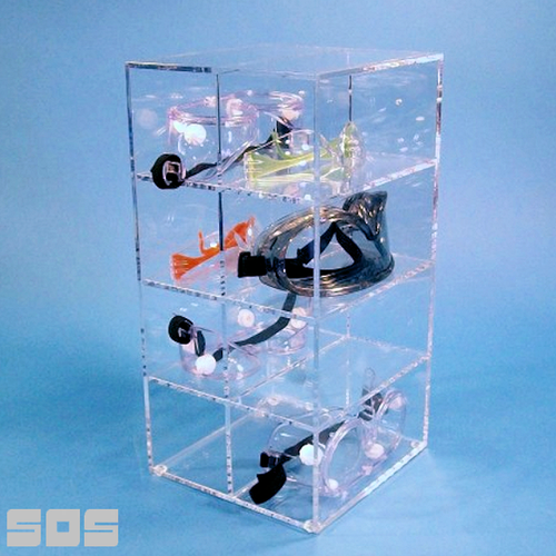 Cleanroom Safety Glass and Goggle Dispenser for 8-Pairs - SOSCleanroom.com