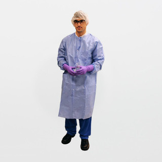Kimberly-Clark Kimtech (10033) A8 Lab Coat with Knit Cuffs and Collar ...