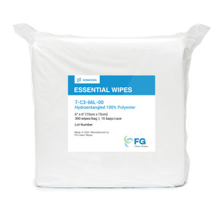 FG Clean Wipes 4" x 4" Hydroentangled 100% Polyester Cleanroom Wiper ...