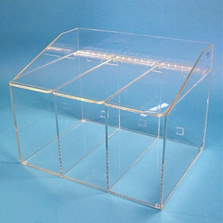 16"W x 12"H x 12"D - Cleanroom 3-Compartment Dispenser (Separate Lids ...