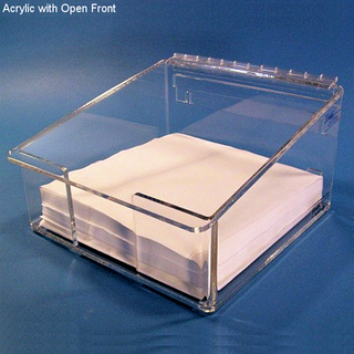 Cleanroom Wiper Dispenser for 9" x 9" Wipes with Lid (Low Profile ...