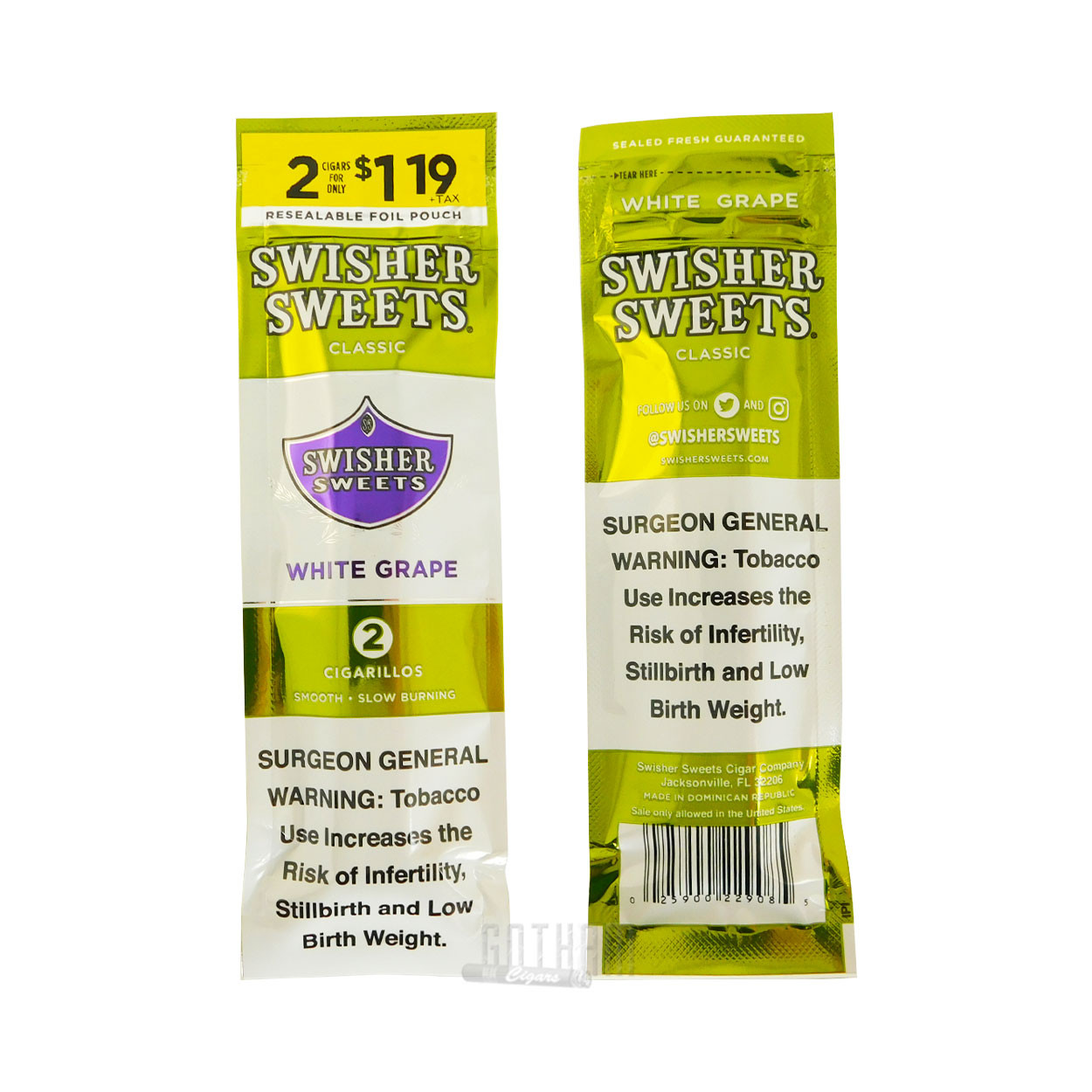 Swisher Sweets Cigarillos White Grape | Gotham Cigars