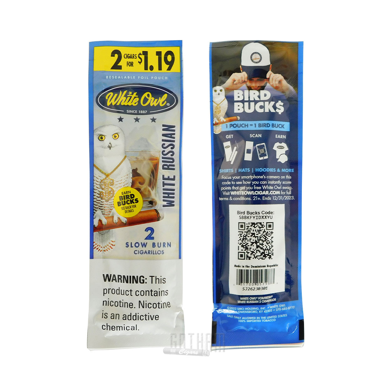 White Owl Cigarillos White Russian | Gotham Cigars