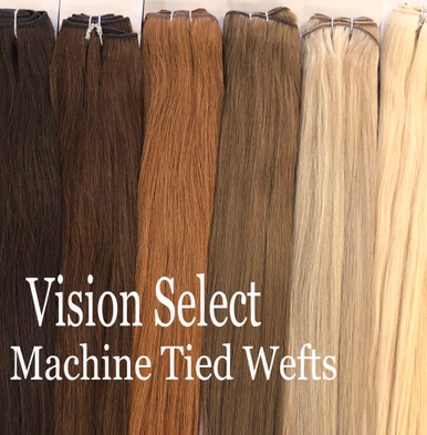 18" Machine-Tied Straight Weft Hair Extensions