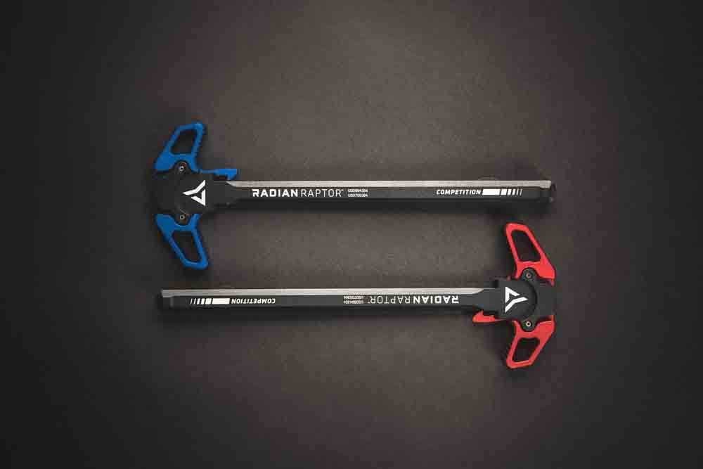 Radian Raptor Charging Handle | Red & Blue Charging Handle
