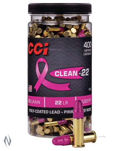 CCI 22LR CLEAN-22 PINK 40GR HV 400 RND BOTTLE 1235FPS - Sunbury Firearm ...