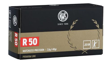 RWS 22LR R50 40gr LRN Premium Line - Sunbury Firearm Supplies
