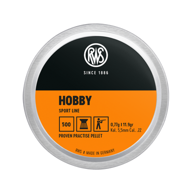RWS Pellets Hobby 22 5,5mm 11.9gr 500 Tin - Sunbury Firearm Supplies