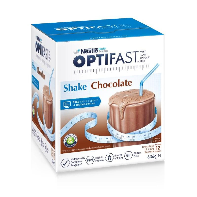 Optifast Chocolate Shake Sachets 12x53g - SPOIL.co.nz