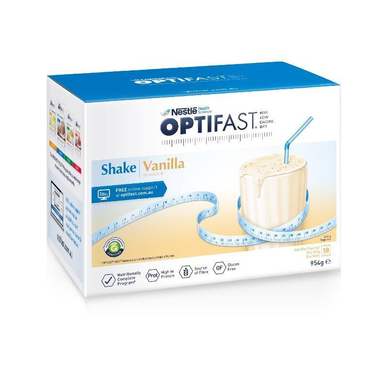 Optifast Vanilla Shake Sachets 18x53g - SPOIL.co.nz