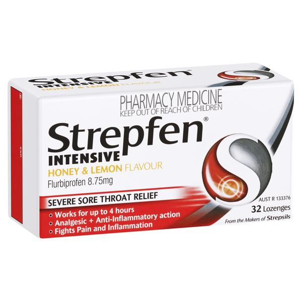 Strepfen Intensive Severe Sore Throat Relief Anti-Inflammatory and ...