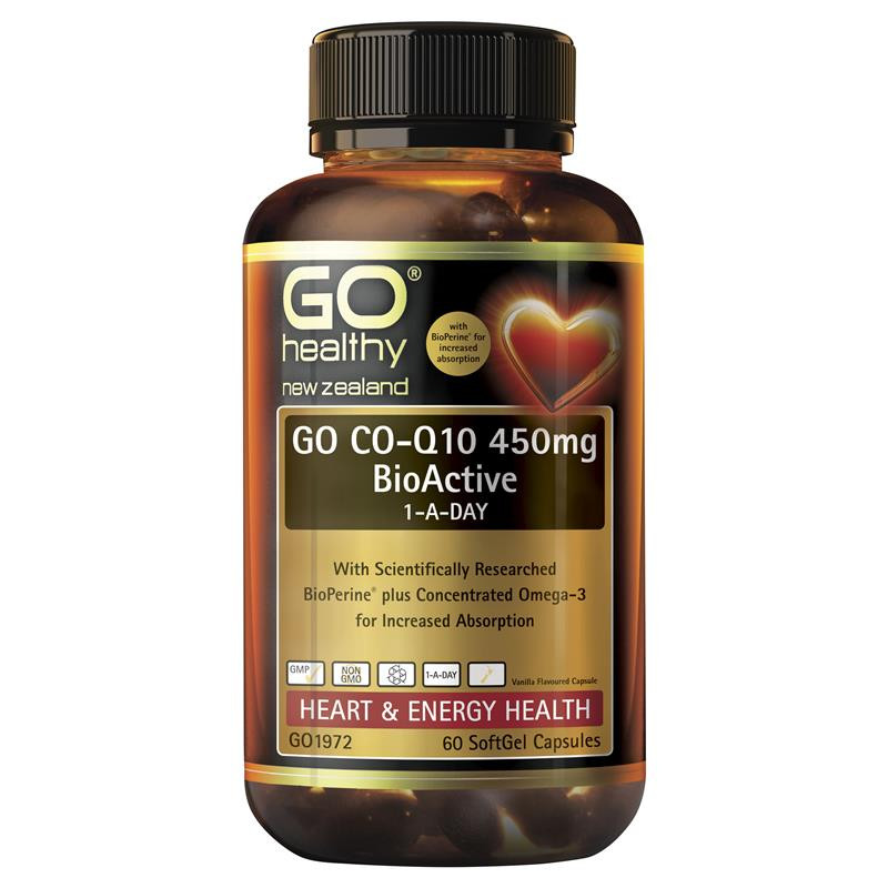 Go Healthy Coq10 450Mg Bioactive One A Day 60 Capsules - SPOIL.co.nz