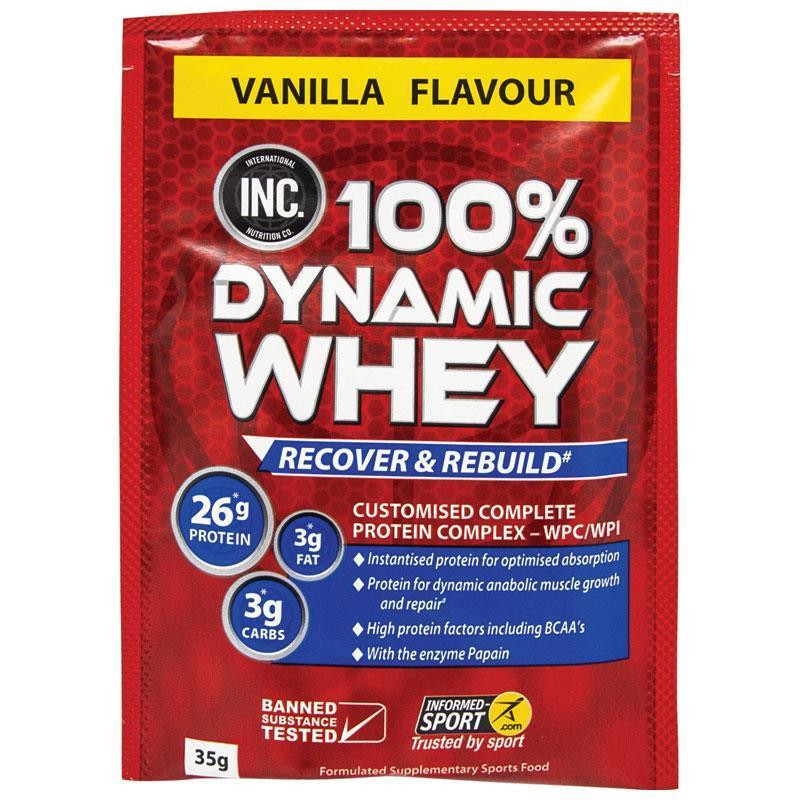 Inc 100% Dynamic Whey Vanilla 35G Single Serve Sachet - SPOIL.co.nz