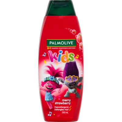 Palmolive Kids Trolls Merry Strawberry 3 In 1 Hypoallergenic Shampoo ...