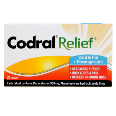 Codral Relief Cold & Flu + Decongestant Tablets - SPOIL.co.nz
