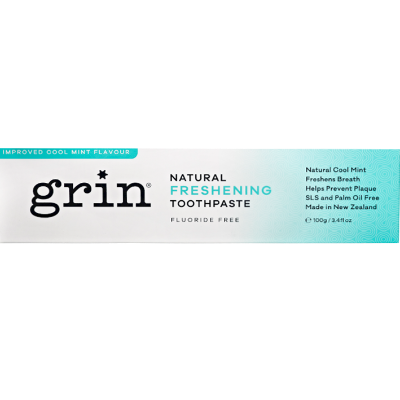 Grin 100% Natural Cool Mint Toothpaste (100g) - SPOIL.co.nz