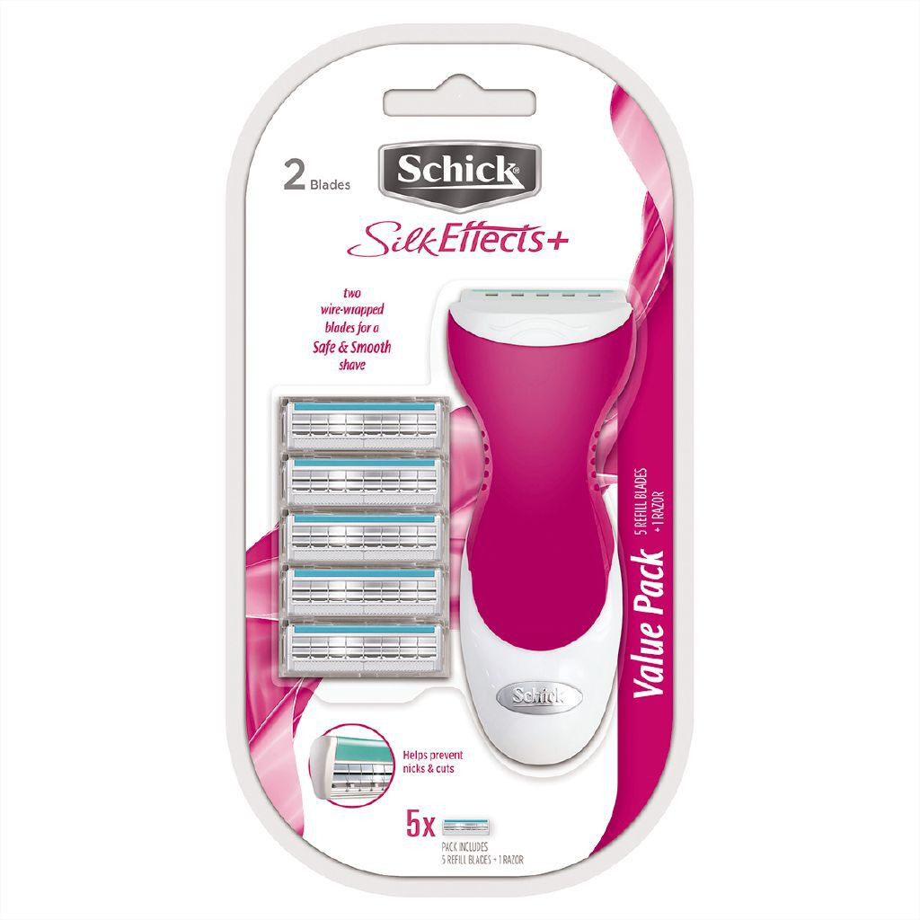 Schick Silk Effects Disposable Razor System Kit+5 Value Pack 1pk ...
